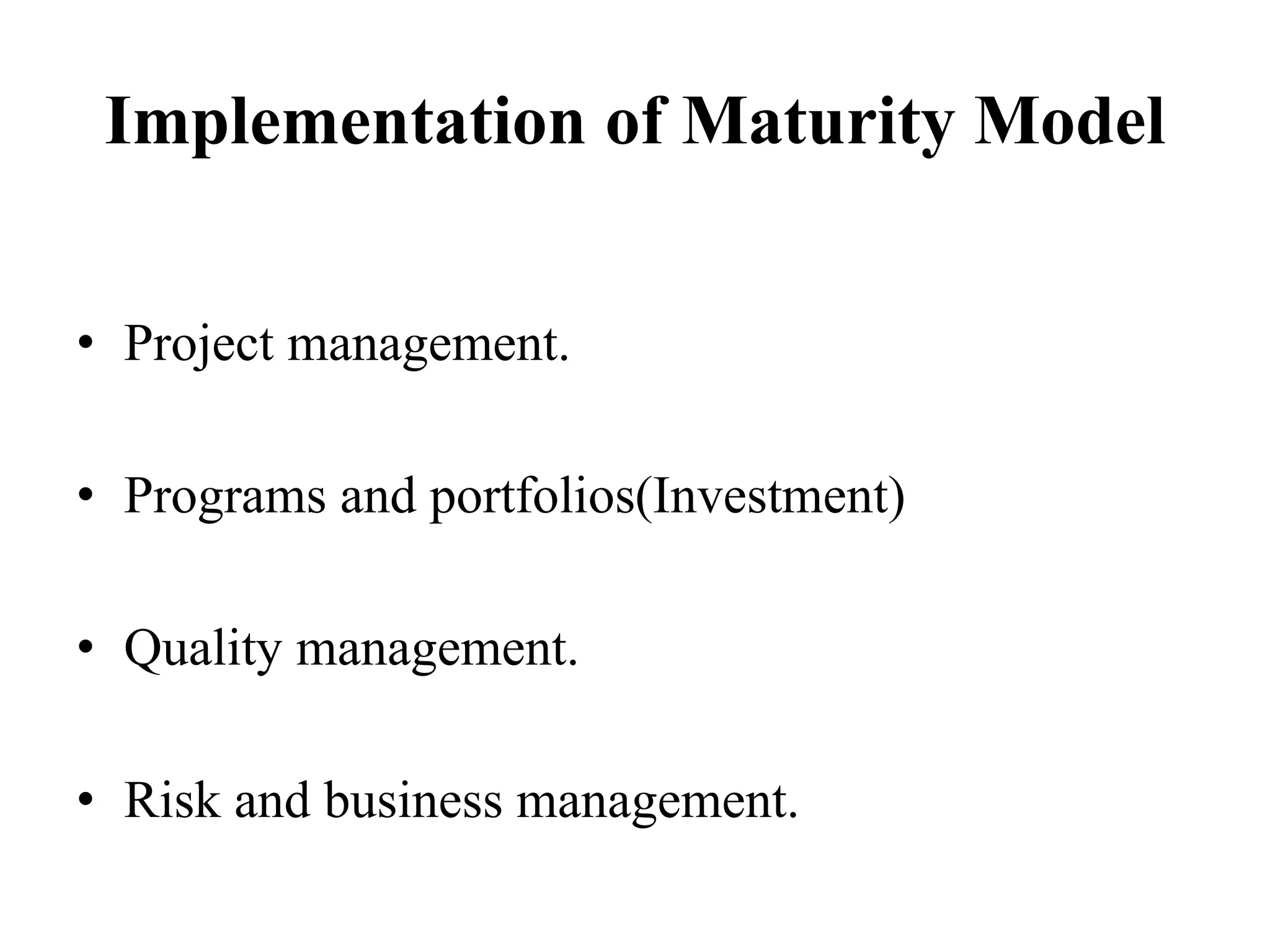 Maturity model | PDF