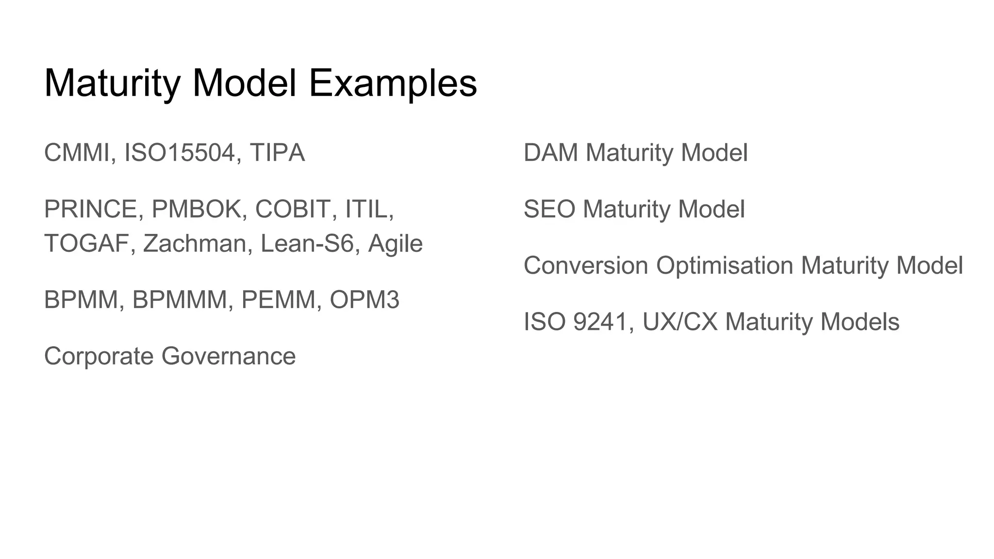 Maturity Models | PPTX