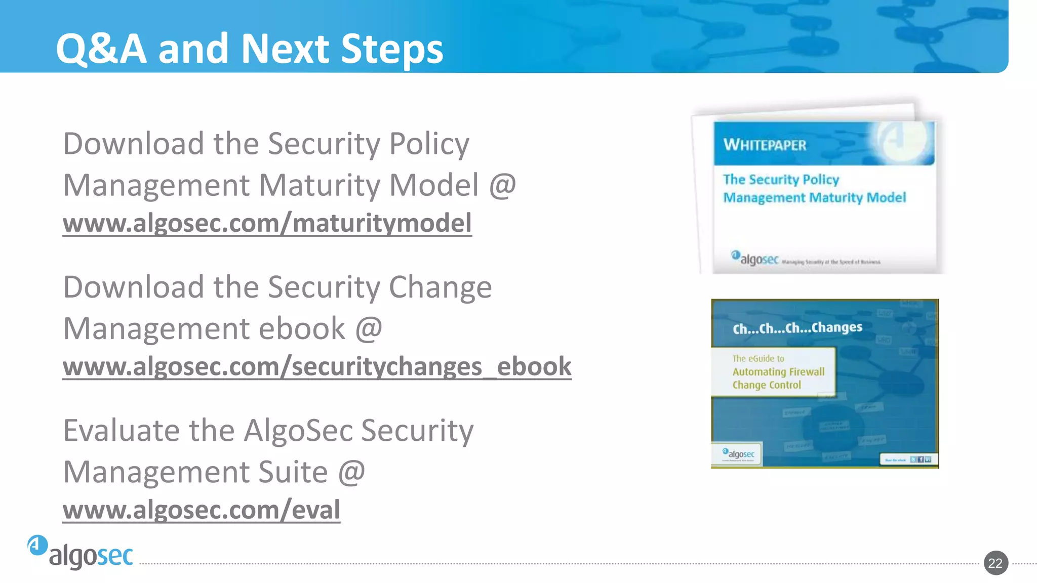 The Security Policy Management Maturity Model: How to Move Up the Curve | PPT