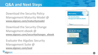 The Security Policy Management Maturity Model: How to Move Up the Curve | PPT