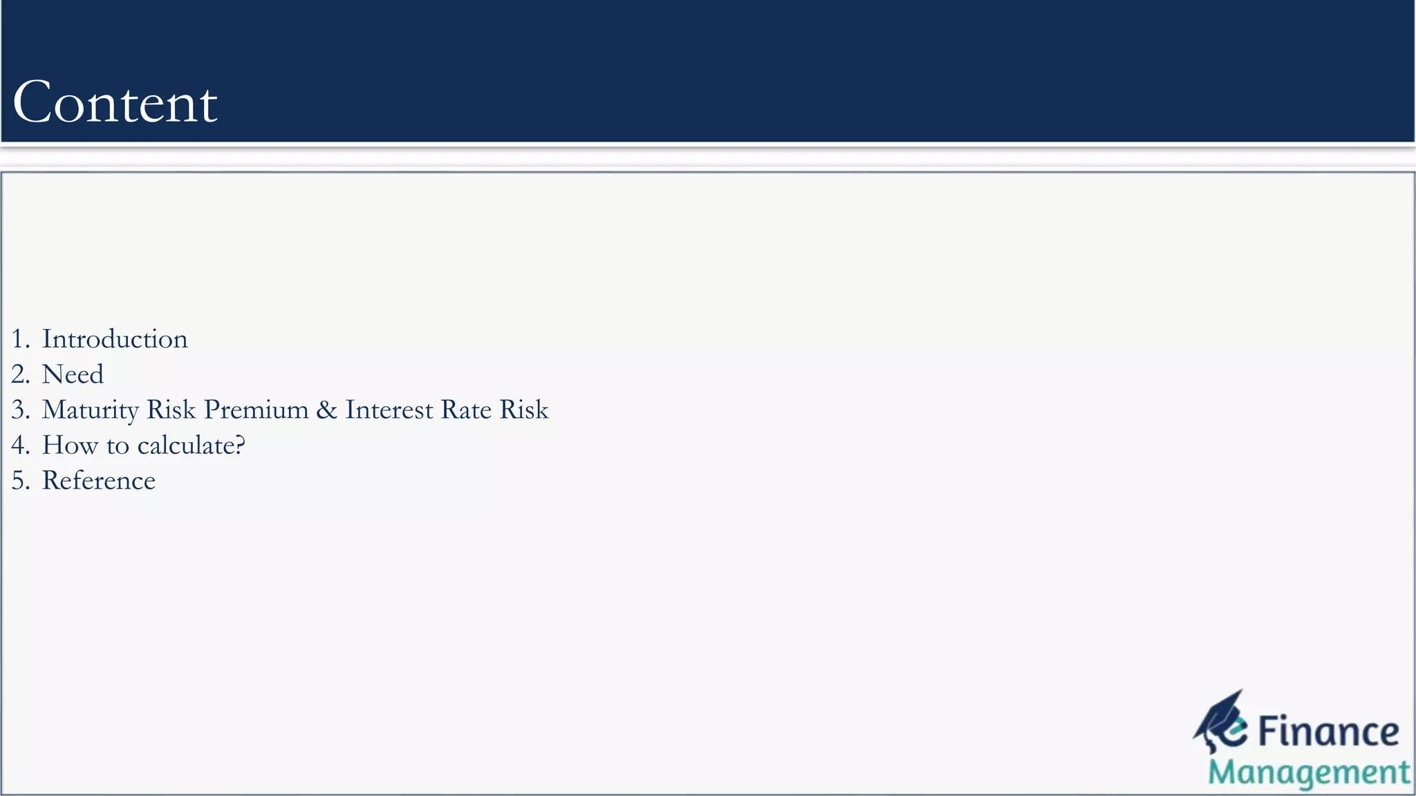 Maturity Risk Premium | PPTX | Business | Business and Finance