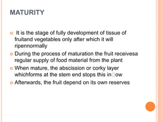 Maturity standards of fruits A Lecture By Mr Allah Dad Khan Former DG ...