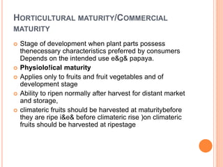 Maturity standards of fruits A Lecture By Mr Allah Dad Khan Former DG ...