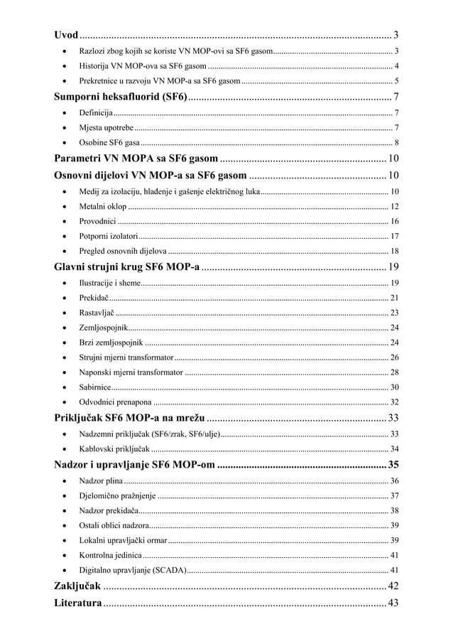 Metalom oklopljena postrojenja izolovana SF6 gasom (GIS - SF6 MOP) | PDF