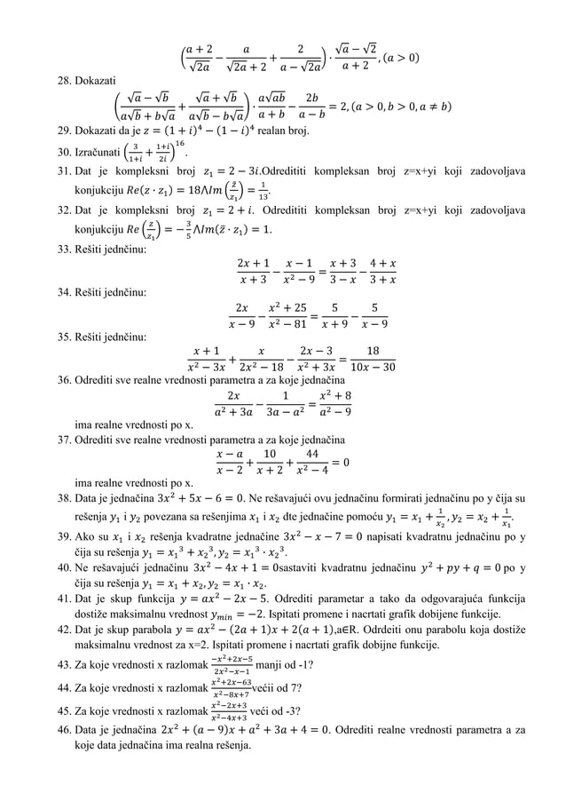 Maturski ispit iz mat | DOCX