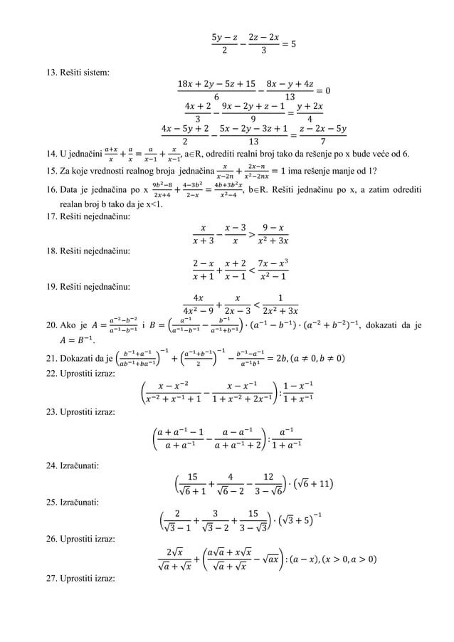 Maturski ispit iz mat opsti | DOCX