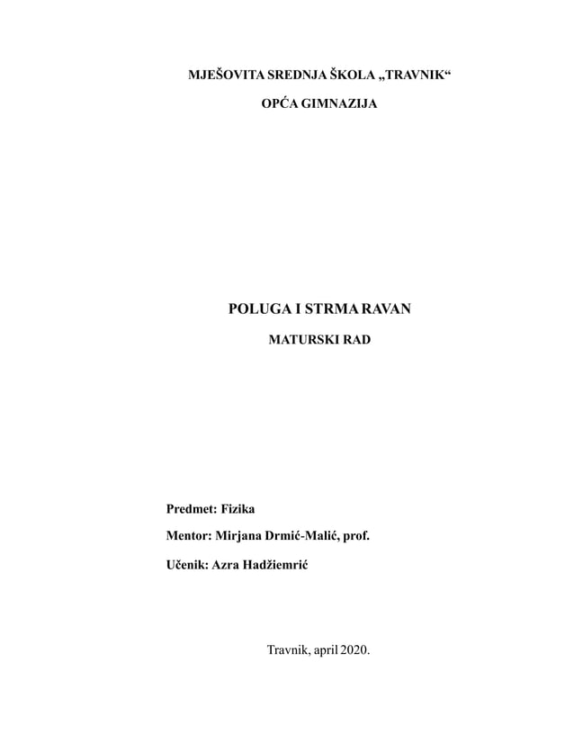 Poluga i strma ravan | PPTX