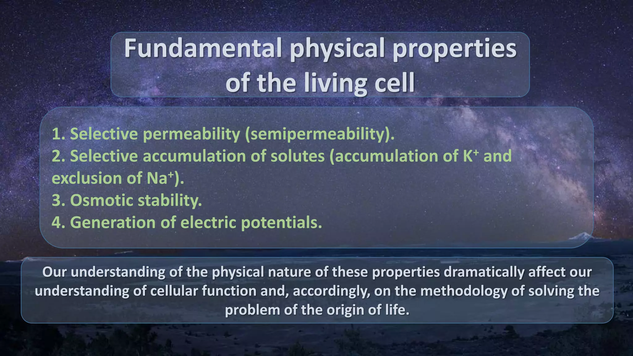 The great basic question of science: Membrane compartment or non ...