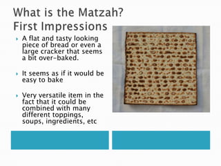Matzah presentation roundtable | PPTX