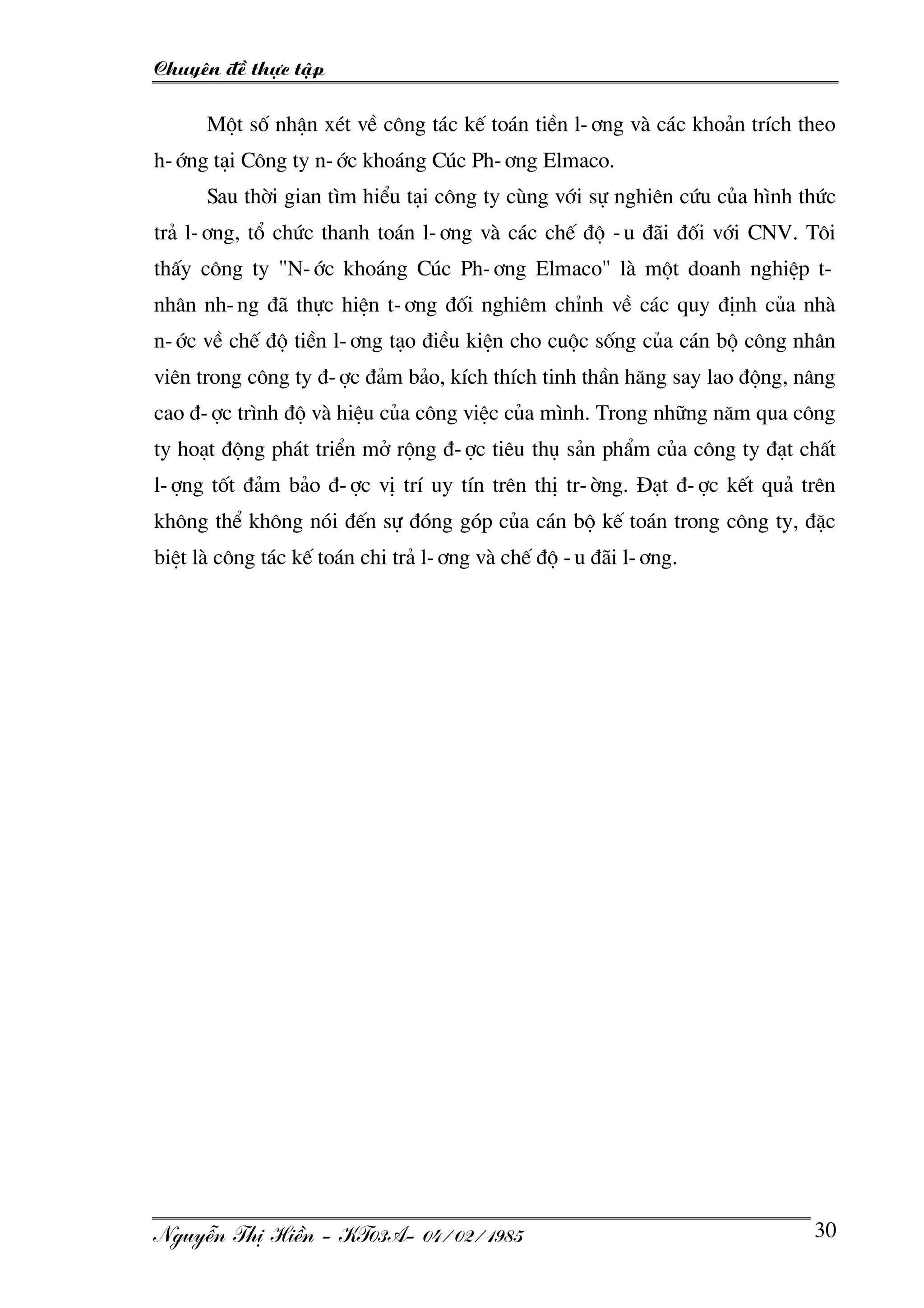 Tai Lieu "Mau bao cao thuc tap ke toan" full | PDF