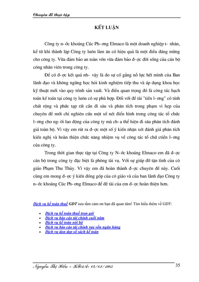 Tai Lieu "Mau bao cao thuc tap ke toan" full | PDF