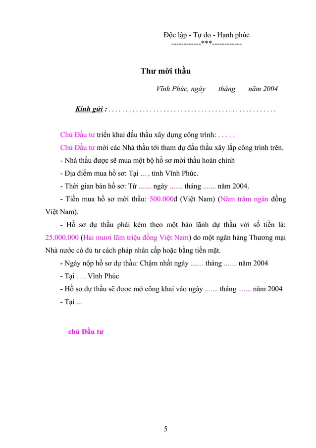 Mau ho-so-moi-thau | PDF