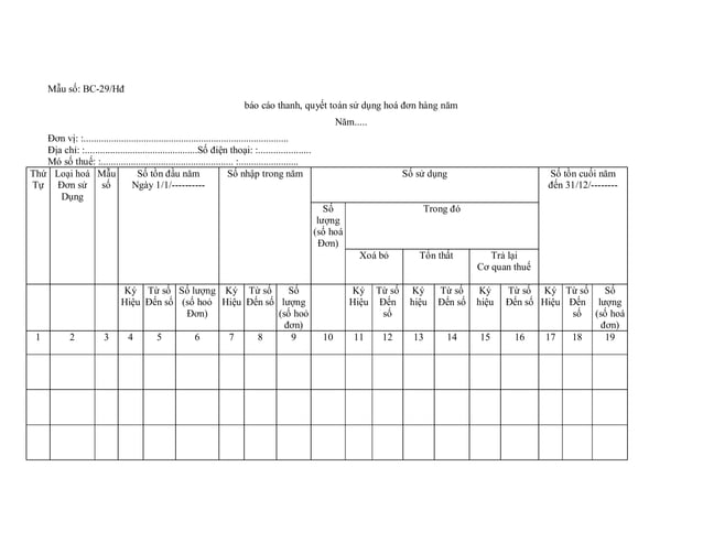 Mau hop-dong-bao-cao-thanh-quyet-toan-su-dung-hoa-don-hang-nam | PDF