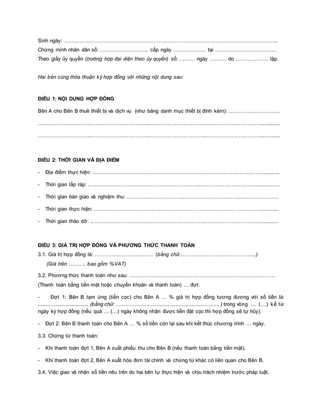 Mau-hop-dong-dich-vu-thue-trang-thiet-bi-su-kien | PDF