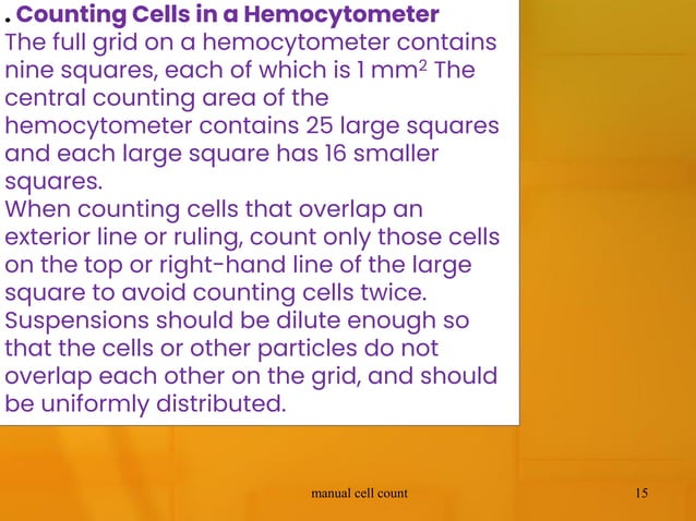 manual cell count.pdf | Blood Disorders | Diseases and Conditions