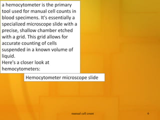 manual cell count.pdf | Blood Disorders | Diseases and Conditions