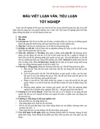 Maubaocao luanvan | PDF