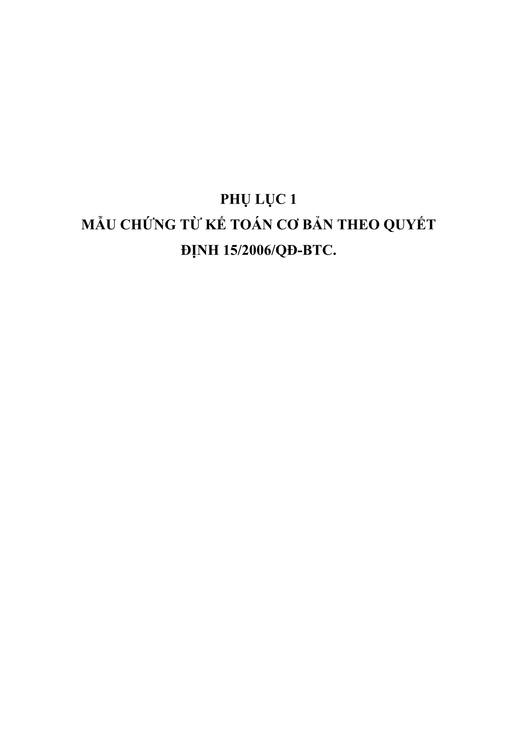 Mau bieu chung tu&so ke toan&bctc theo qd 15 | PDF