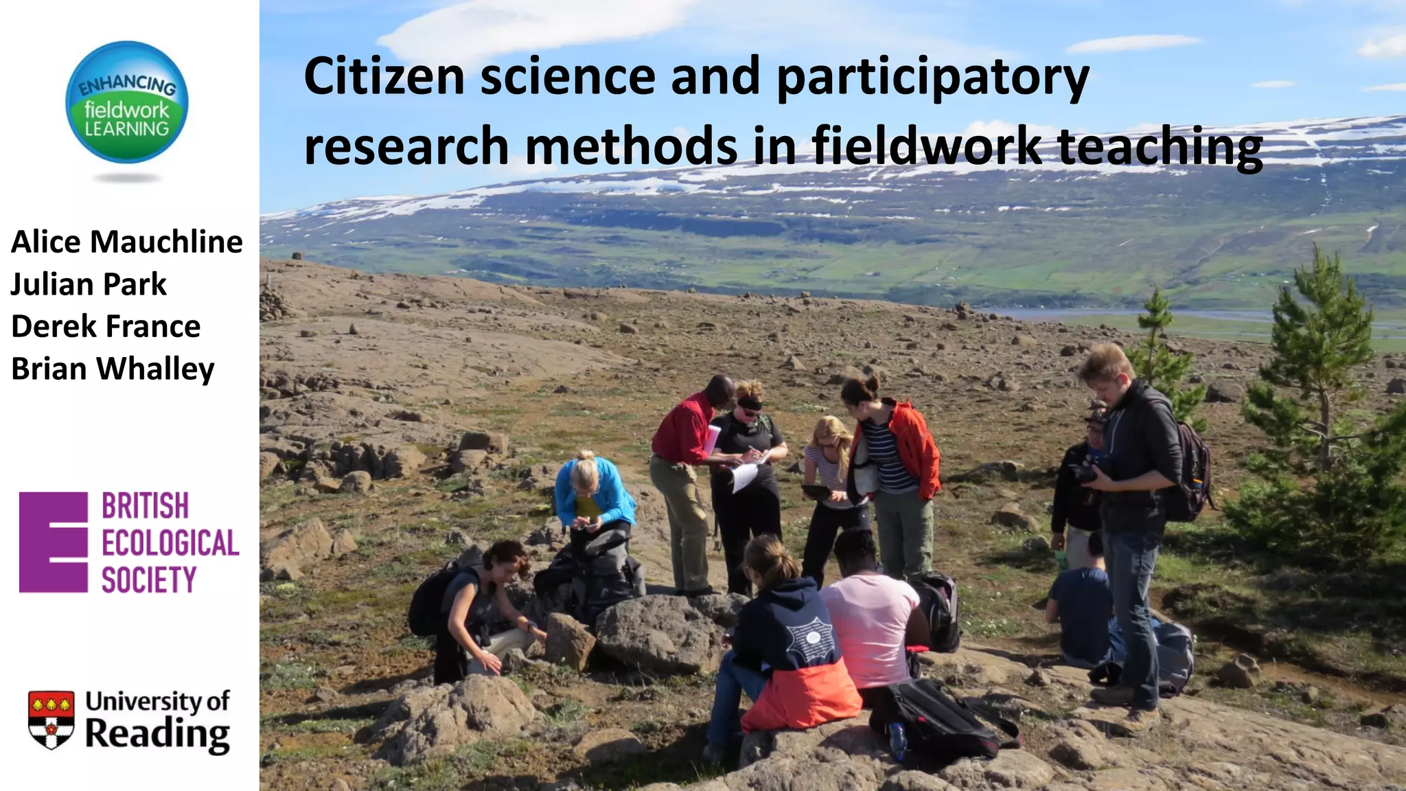 Citizen science and participatory research methods in fieldwork ...