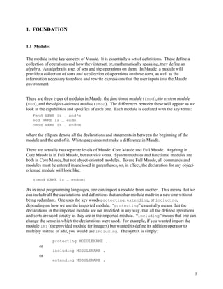 Maude primer | PDF