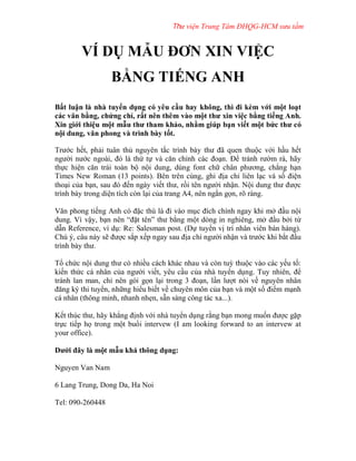 Mau Don Xin Viec | PDF