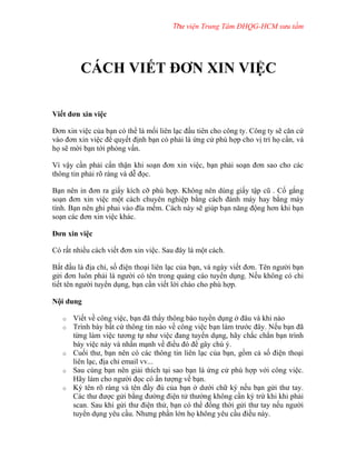 Mau don xin viec | PDF