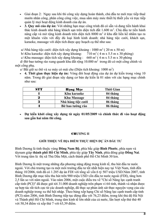 Mau du an dau tu xay dung mo rong khach san | PDF