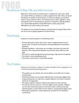 Dairy Industry Case Study: Manufacturing Baby Milk & Infant Formula | PDF