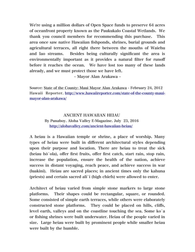 Mayor Alan Arakawa - Maui Hawaii - Sacred Rocks | PDF | Hinduism ...
