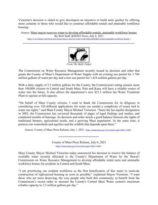 Maui Mayor - Art of Bullfrogging - Water for the People - Culture ...