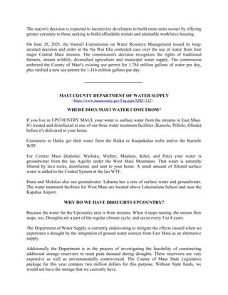 Maui Mayor - Art of Bullfrogging - Water for the People - Culture ...