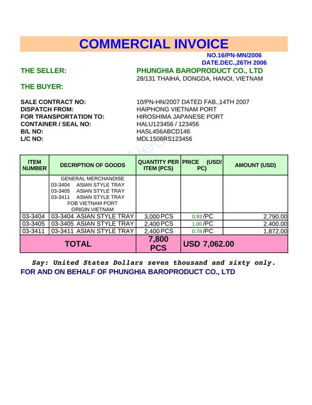 Mau invoice packing_list_3694 | PDF | Free Download