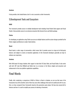 MAUI vs Flutter vs React vs Avalonia_ A Detailed Comparison.pdf