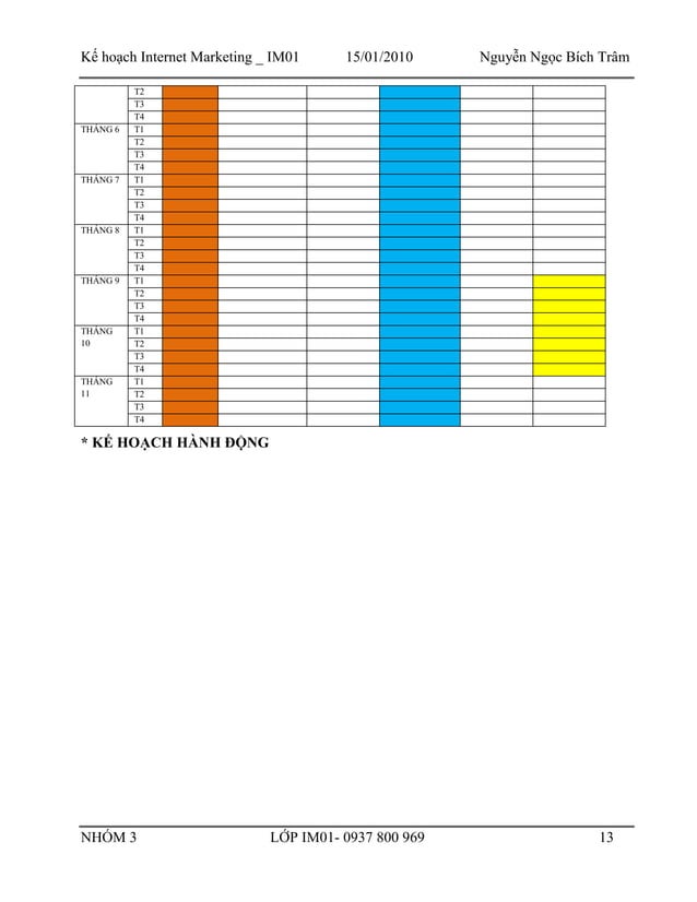 Mau ke hoach internet marketing | PDF