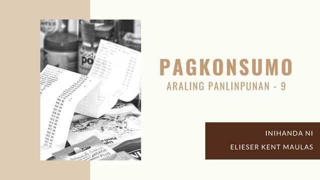 Maulas - Konsepto ng Pagkonsumo | PDF
