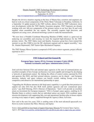 Mauna Kea - TMT - Passe - Eclipsed by Time and Space | PDF