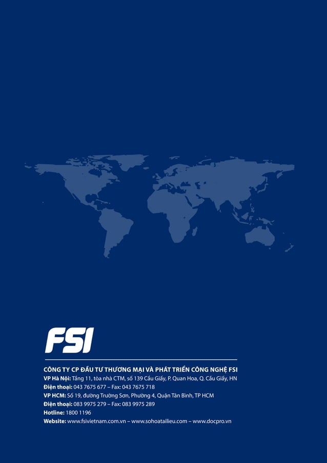 Mẫu thiết kế profile Công ty Phân phối FSI | PDF