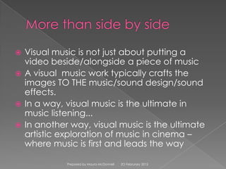 Maura McDonnell - Visual Music Research Topic | PPT