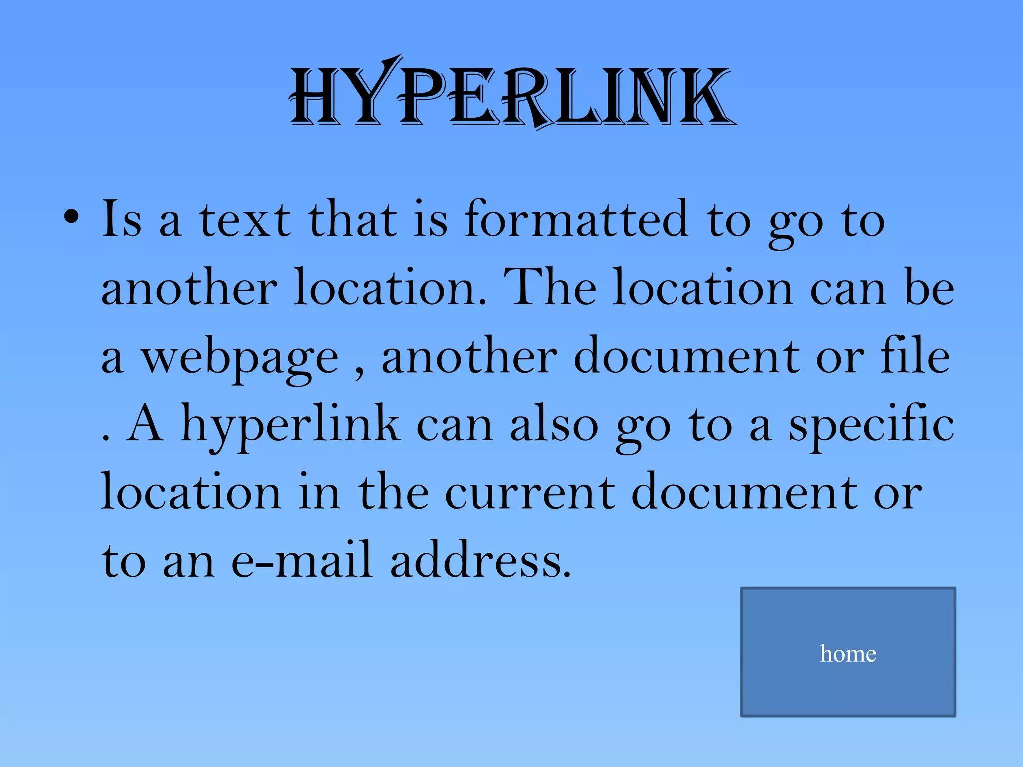 creating a hyperlink | PPTX