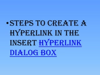 creating a hyperlink | PPTX