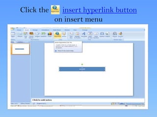 creating a hyperlink | PPTX