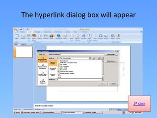 creating a hyperlink | PPTX
