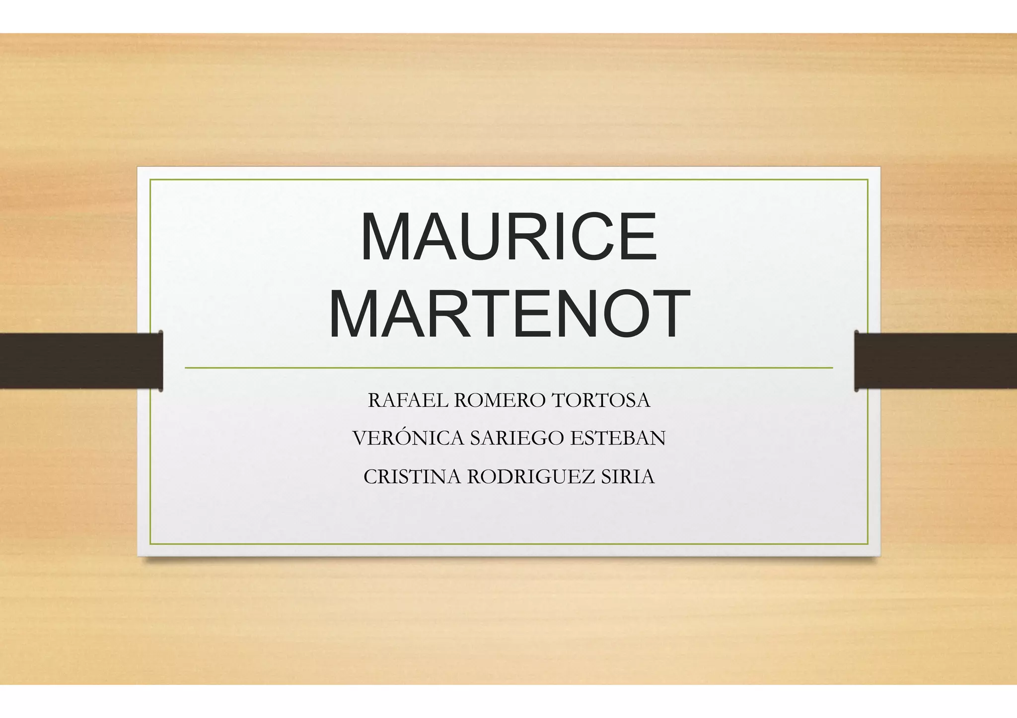 Maurice Martenot | PPT