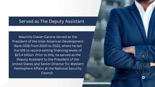 Mauricio Claver-Carone - President of the Inter-American Development Bank | PDF