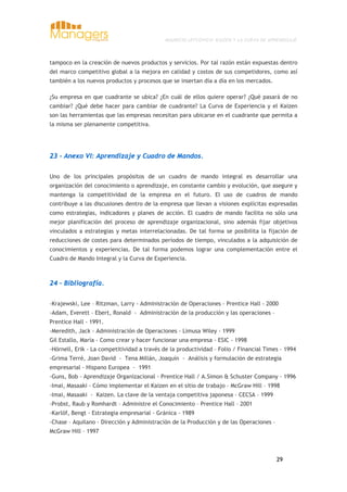 Mauricio Lefcovich Kaizen Y La Curva De Aprendizaje | PDF