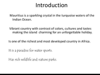 Mauritius by David | PPTX