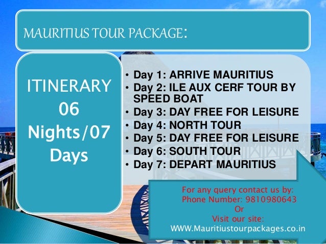 Mauritius tour packages