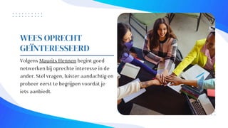 Maurits Hennen deelt 5 top netwerktips voor ondernemers | PDF