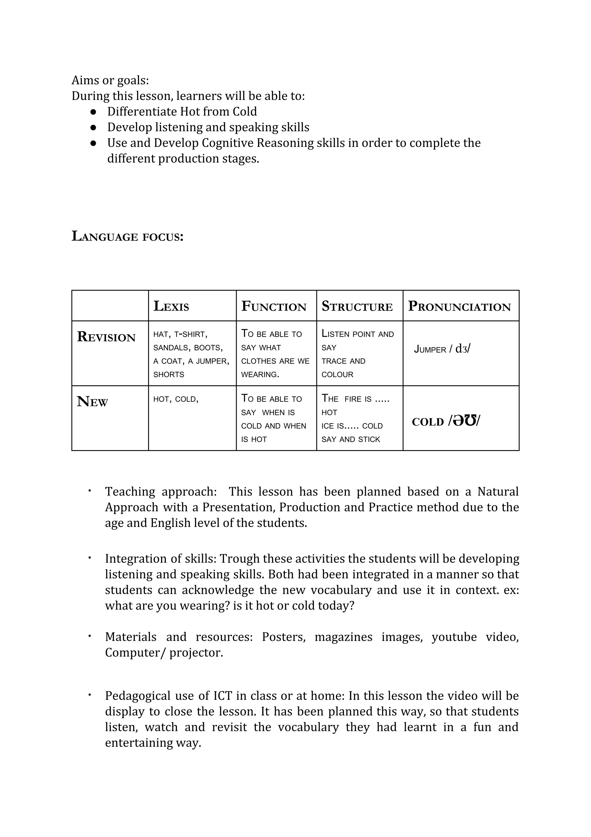 Kindergarten Lesson Plan 1 | PDF