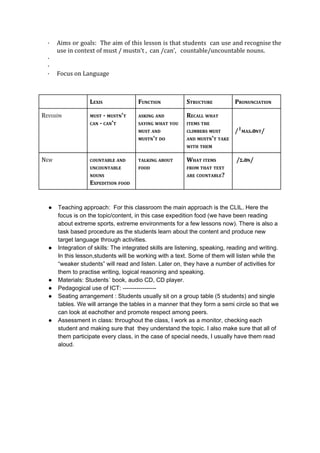 Elementary Lesson Plan 1 | PDF